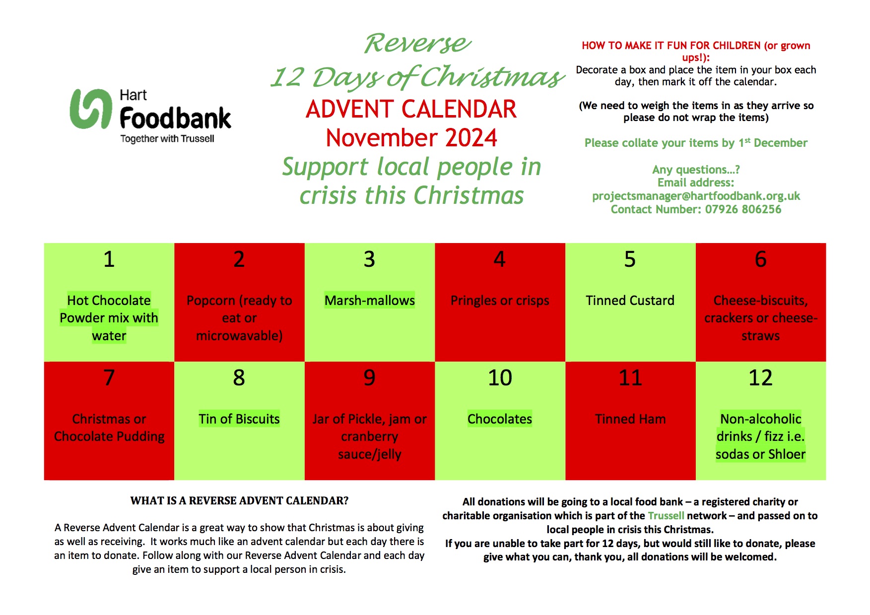 We’re excited to launch this year’s Reverse Advent Calendar! | Hart ...