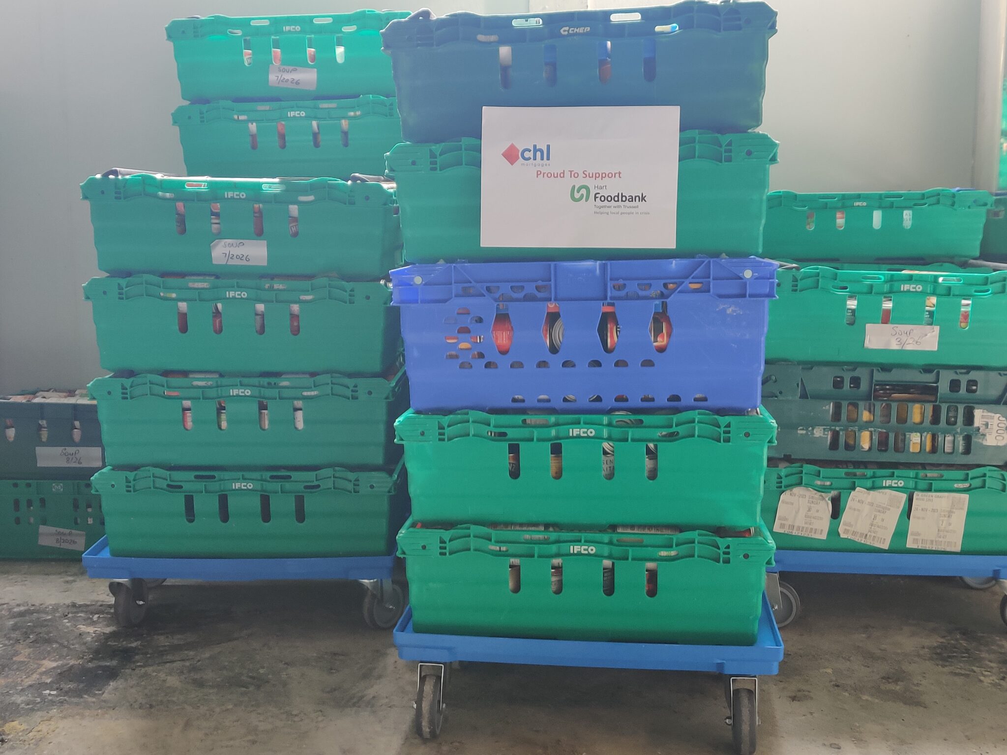 Employees from CHL Mortgages revisit our warehouse | Hart Foodbank