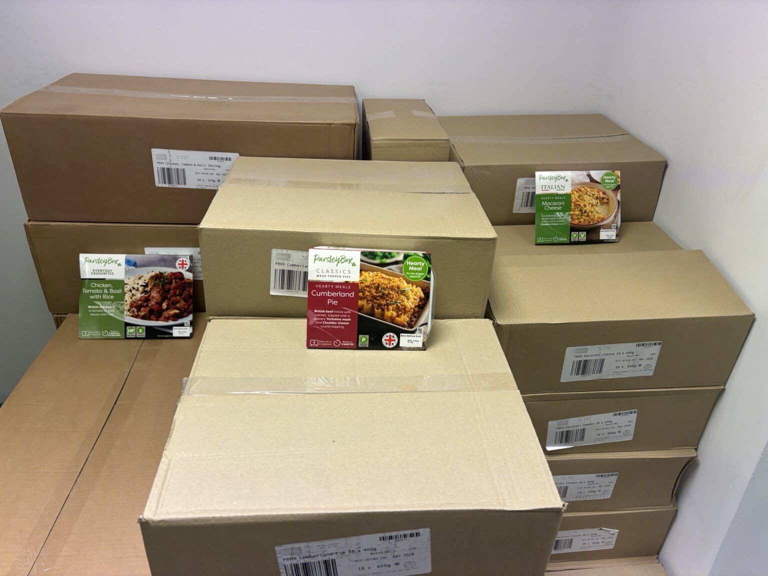 Hart Foodbank receives a major donation from Parsley Box | Hart Foodbank
