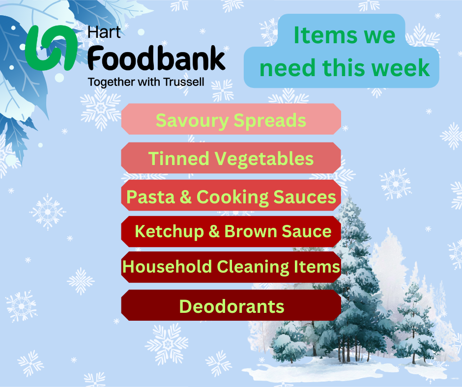 Shortages List 13th January 2026 | Hart Foodbank