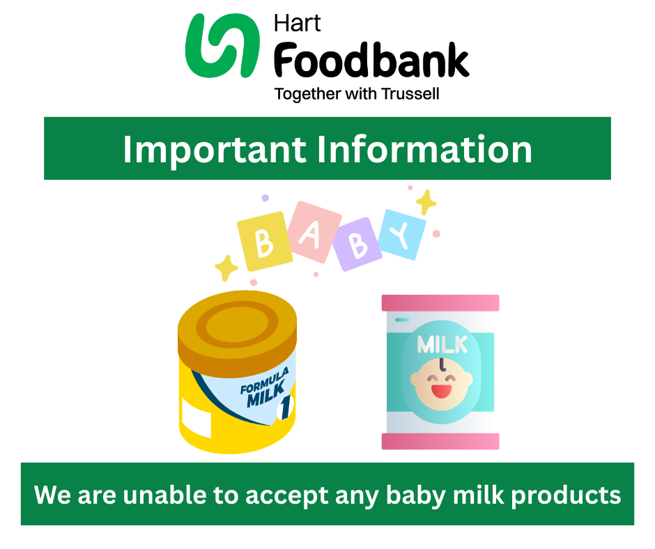 Important update: Infant formula donations | Hart Foodbank